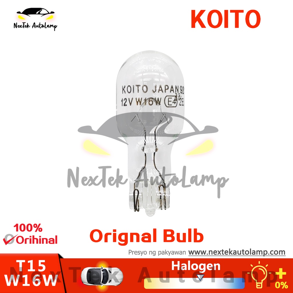 KOITO 921 12V W16W T15 1781 Car High Brake Reversing Bulb (1 Bulb ...