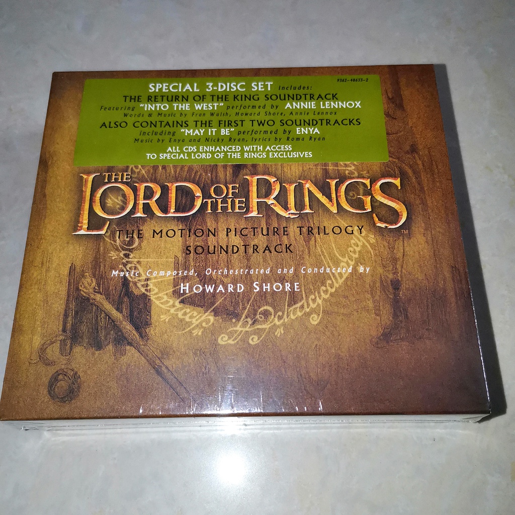 Lord Of The Rings Ring King Magic Trilogy Movie Original Soundtrack Album 3CD Included Card ...