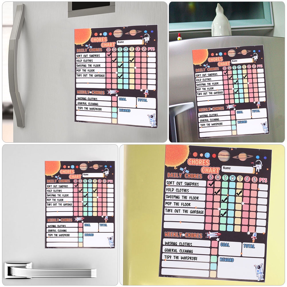 Reusable Chore Chart Magnetic Kids Chart Multi-function Behavior Chart ...