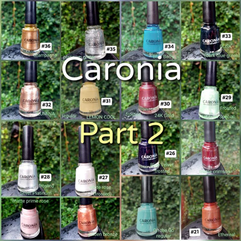 CARONIA NAIL polish CUTICS MANICURE PEDICURE regular frosted colour ...