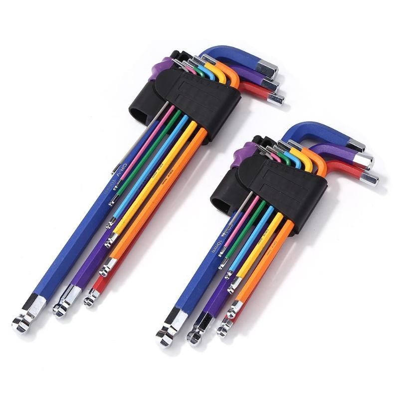 Color Coded Ball-End Hex Allen Key L Torx Security Wrench Set Torque ...