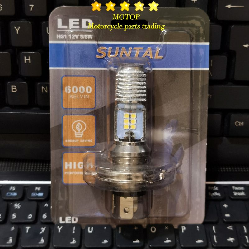 SUNTAL LED HEADLIGHT BULB H4/HS1 WHITE - FOR BATTERY OPERATED HEADLIGHT ...