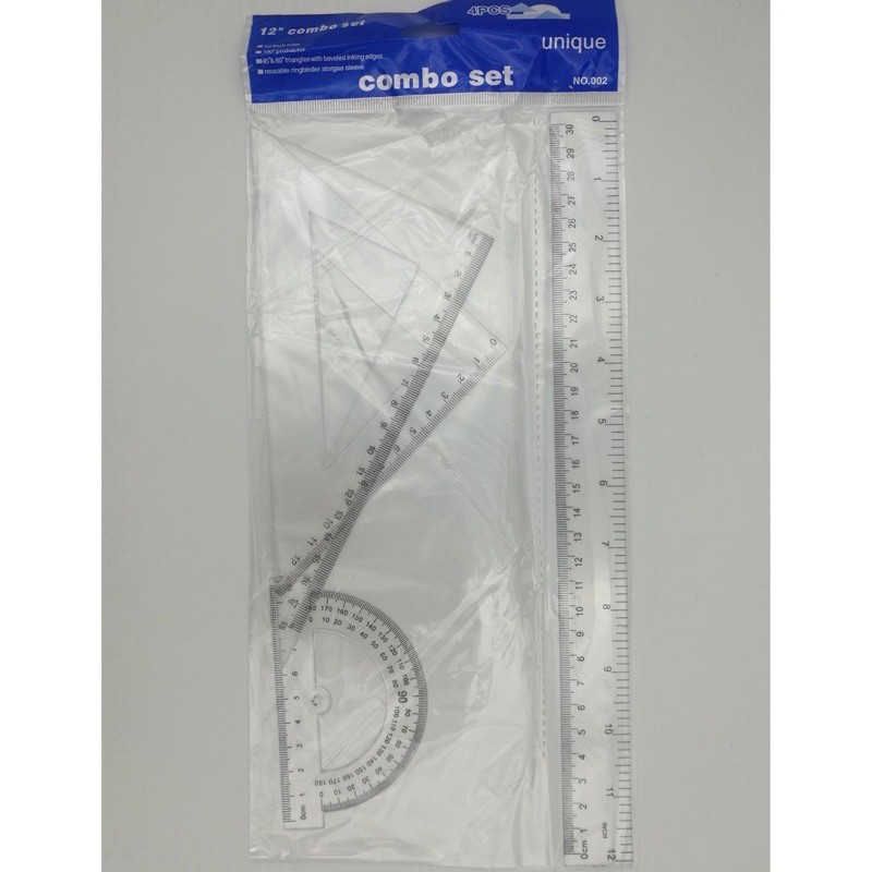 DM Compass set School Ruler Ruler set(2 set square,1 protractor,1 ruler ...