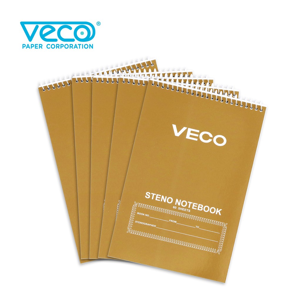 Veco Steno Notebook 60lvs 6x9in 1 color/set of 5 (colors variants: Gold ...