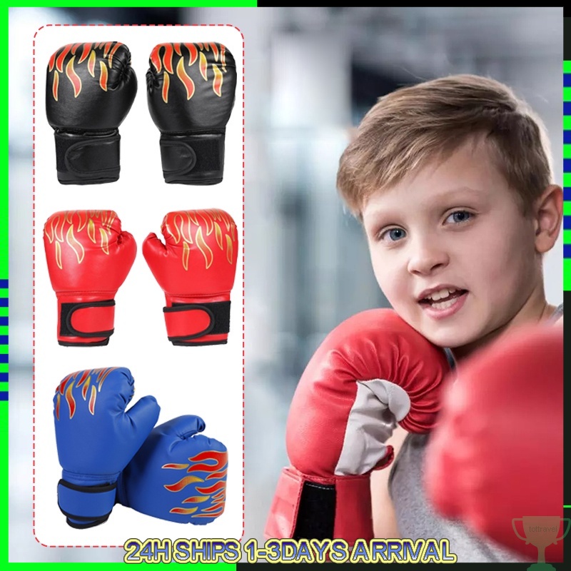 Kids Boxing Gloves Sanda Training Glove Kick Punching Fighting ...