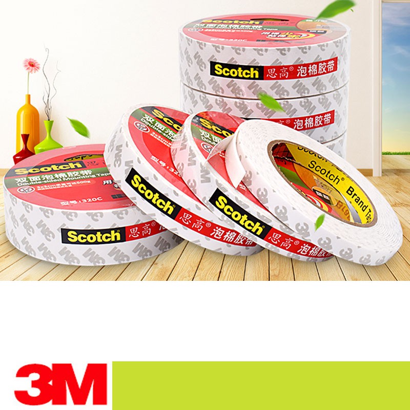3M 320C double-sided adhesive tape to fix the two sides of the wall ...