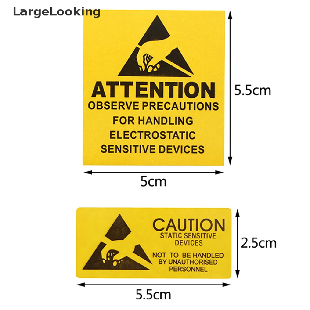 [LargeLooking] 40Pcs Caution Sticky Sticker Adhesive Warning Label ESD ...