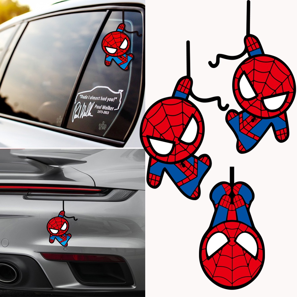 Spider Man Personality Creative Car Stickers Reflecitve Funny Scratch ...