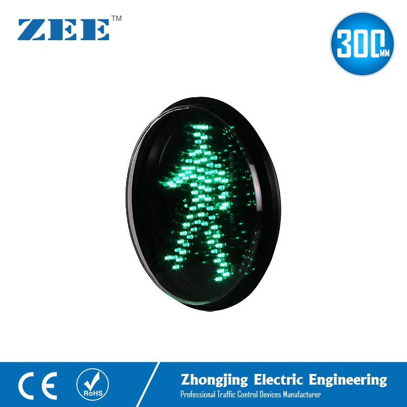 12 inches 300mm Dynamic Green Walk Man LED Traffic Lamp Round LED ...