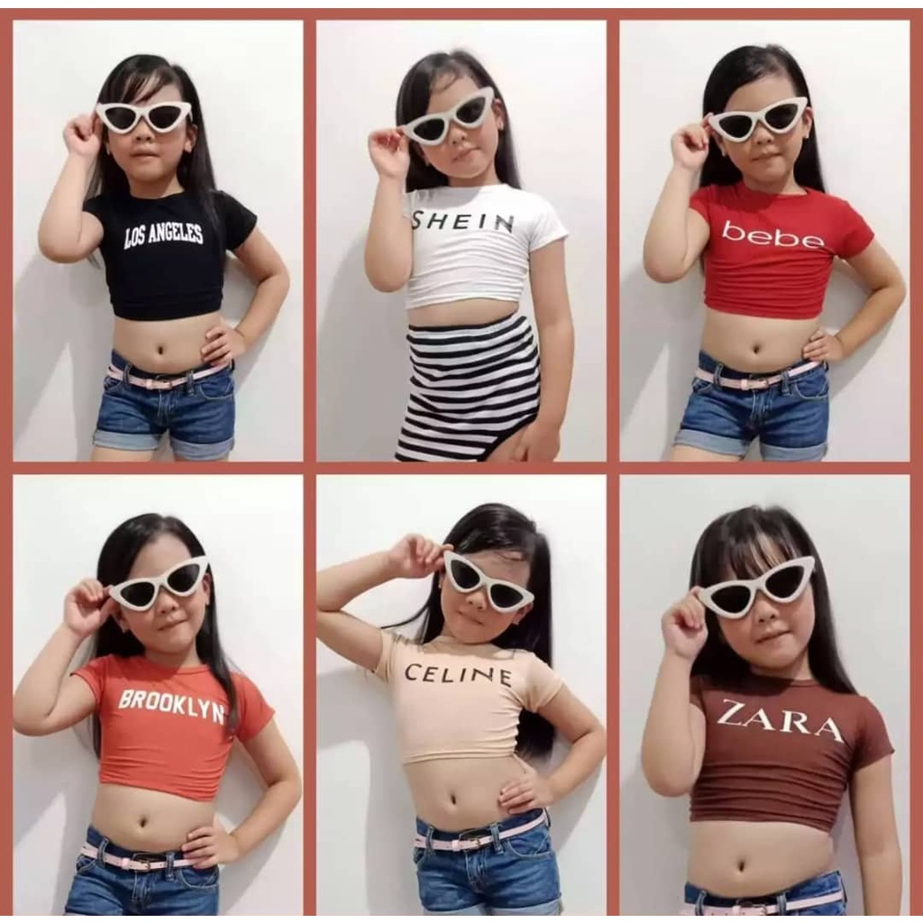Crop Tops Statement for Kids 2-5yrs.old | Shopee Philippines
