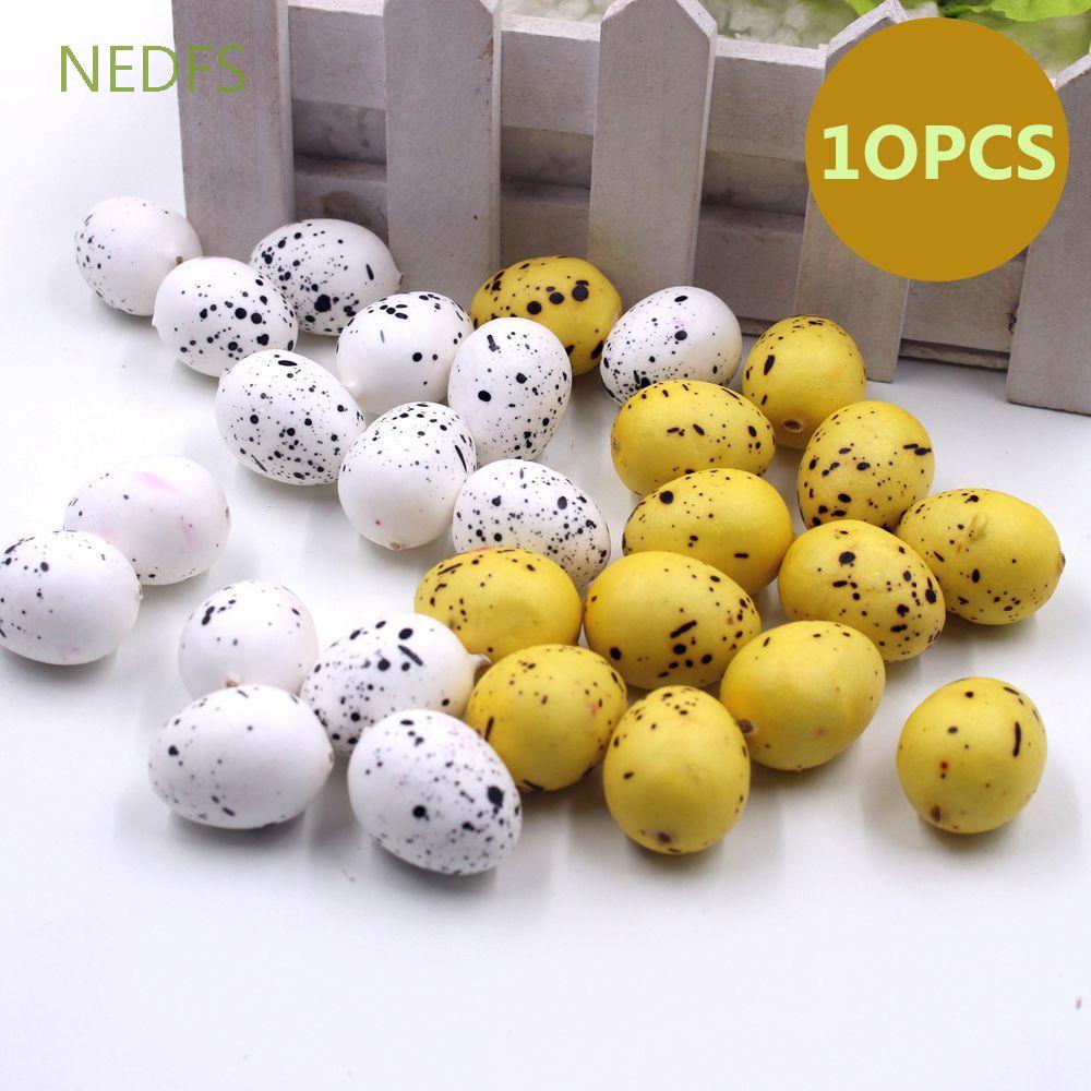 NEDFS 10pcs/lot Quail Egg Simulated Easter Gifts Dove Eggs Artificial ...