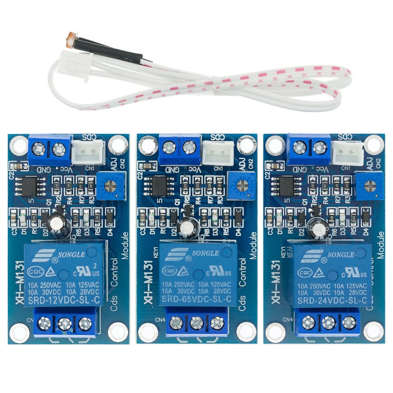 XH-M131 DC 5V 12V 24V 10A Light Control Switch Photoresistor Relay ...