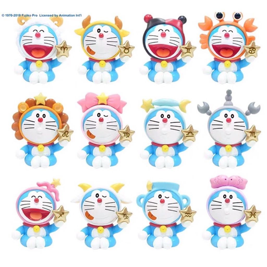 Model set of 1 Doraemon character in a set of 12 Zodiac signs, cute ...