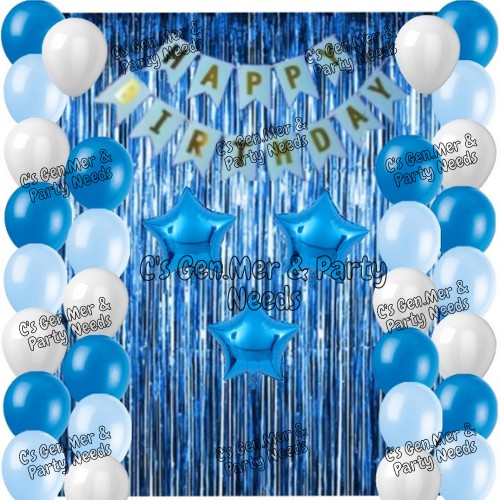 HBD SET - Happy Birthday Package Set #016 - Blue Theme | Shopee Philippines