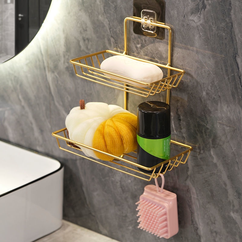 KONG Gold Soap Rack Bathroom Rack Soap Holder Wall Mounted Toilet ...