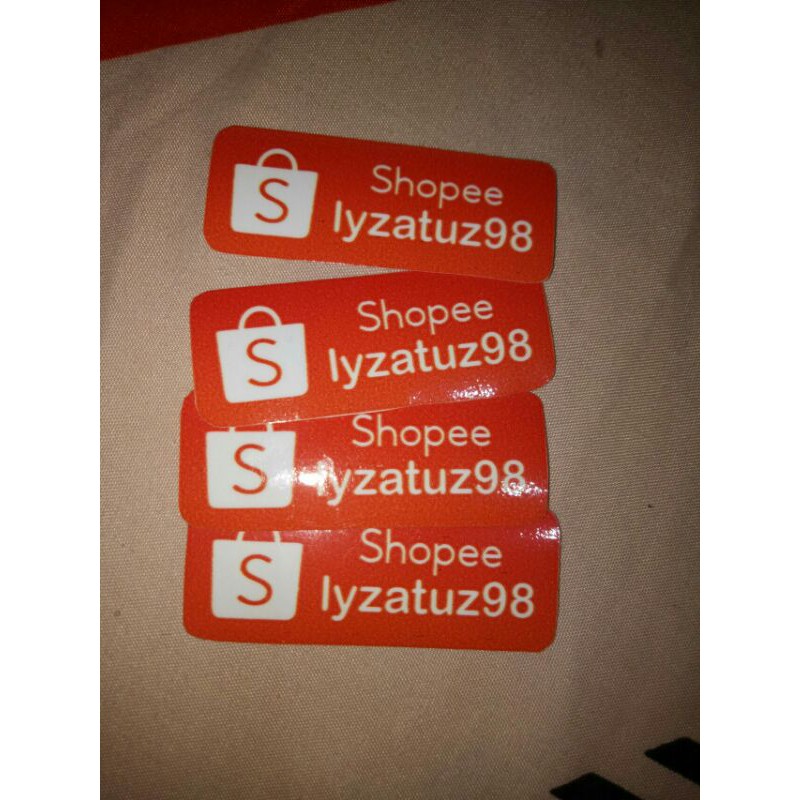 Ollshop SHOPPIE SHOP NAME STICKER/LABEL (NAME CAN BE REPLACED ACCORDING ...