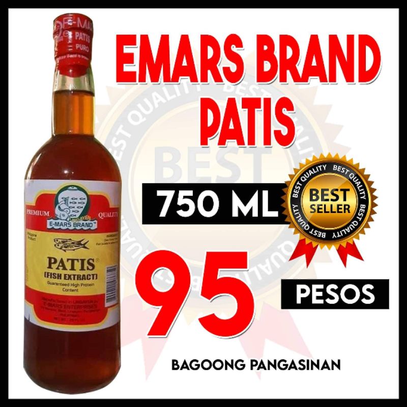 Emars Brand Pure Patis Pangasinan 750ML | Shopee Philippines