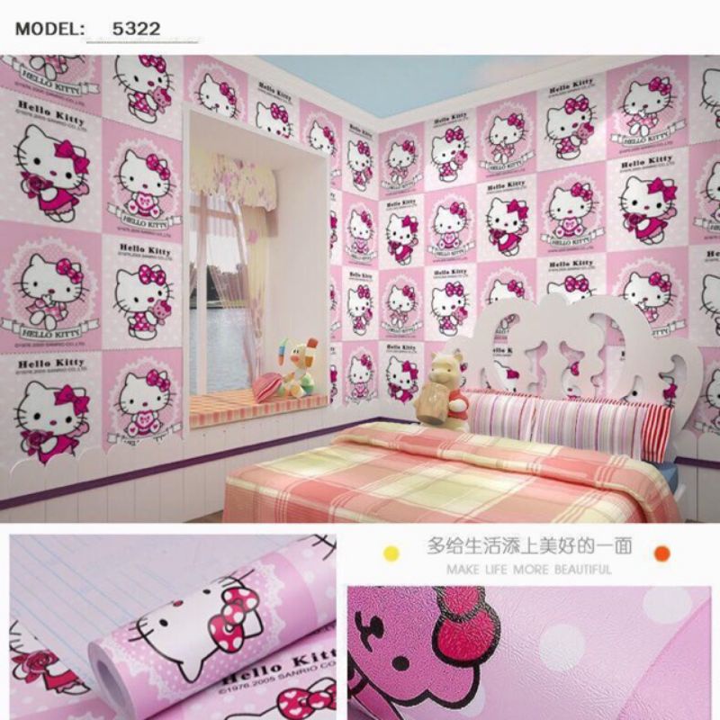 wallpaper self adhesive water proof pvc matte texture pink square hello ...