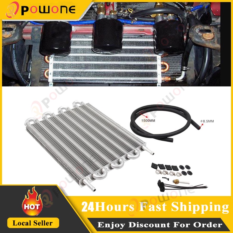 8 Row sliver Aluminum Remote Transmission Oil Cooler/Auto-Manual ...