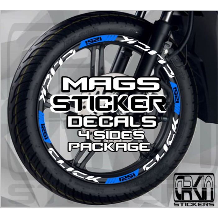 Click 125 game changer mags sticker (set 2 wheels front and back ...