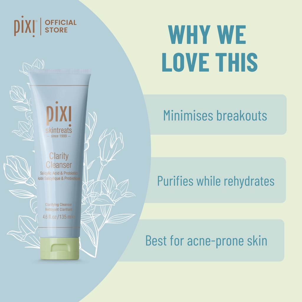 Pixi Clarity Cleanser (135ml) AHA & Salicylic Acid Cleanser for Deep ...