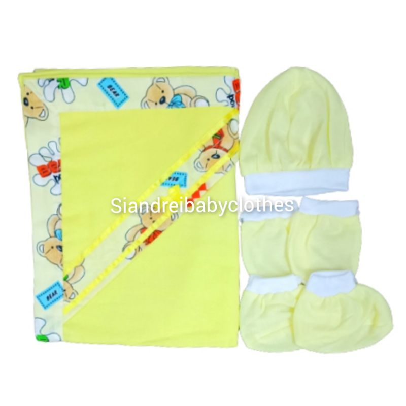 6in1 Hooded Blanket/Pranela&Bonnet Set(Bonnet, Booties,Mittens)For ...