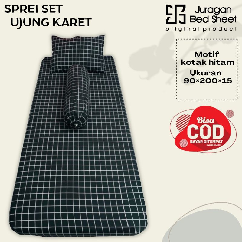 PUTIH HITAM Black Square Monochrome Aesthetic Bed Sheet and White ...