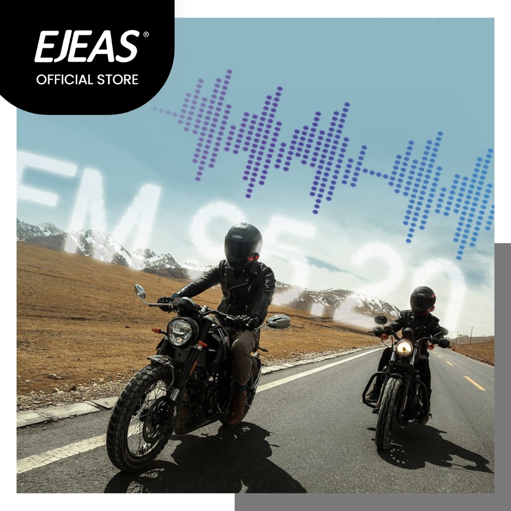[0% Interest 6 Months SPayLater] EJEAS Q2 Motorcycle Intercom Helmet ...