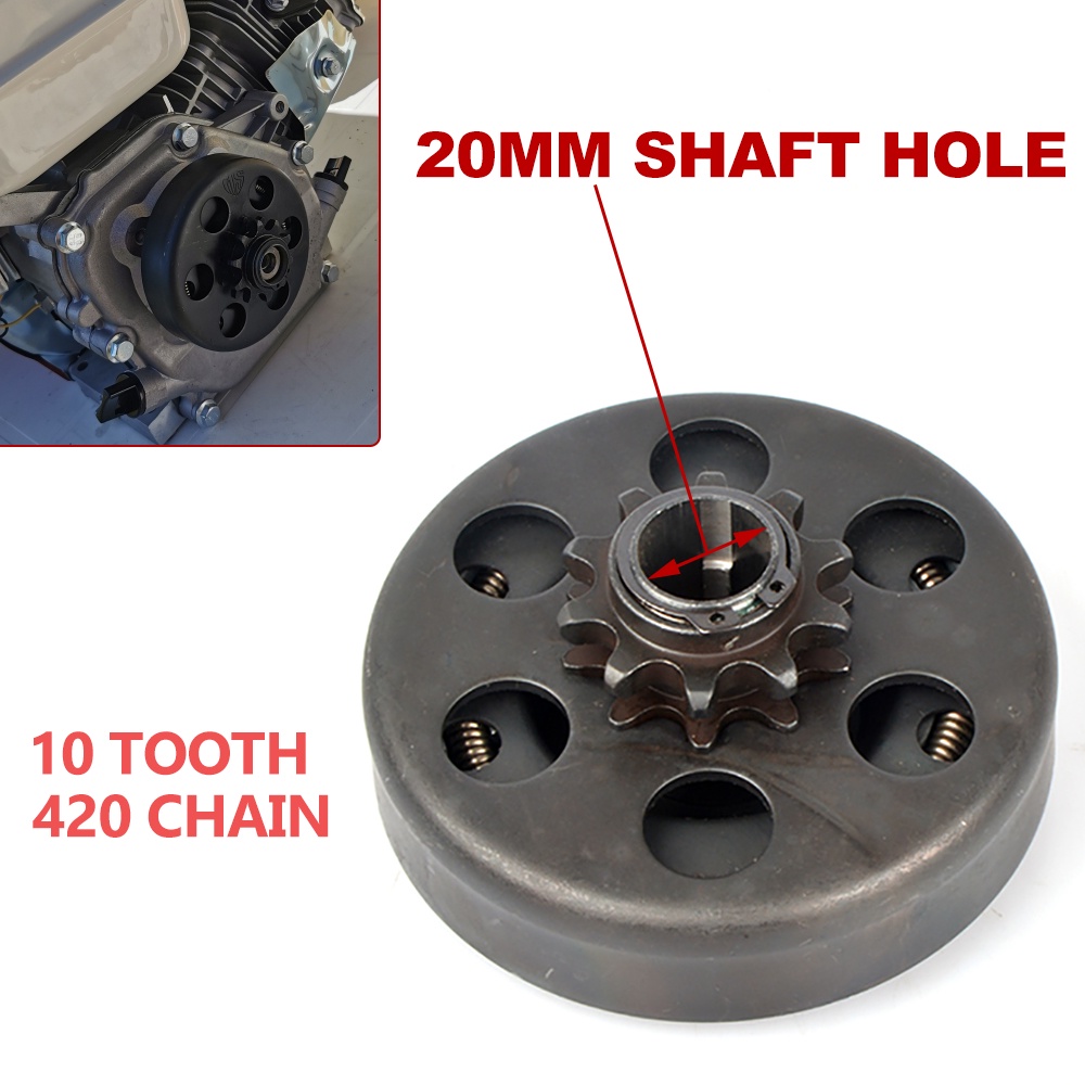 For GO Kart Minibike Fun Centrifugal Automatic Clutch 20MM 10 Tooth 420 Chain 168 Engine Karting ...