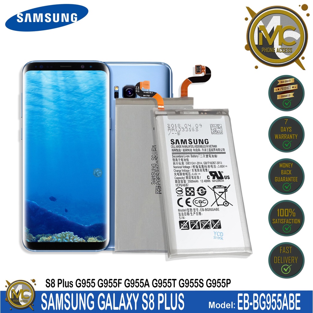 Samsung Galaxy S8 Plus Battery Model: EB-BG955ABE (3500mAh) Original ...