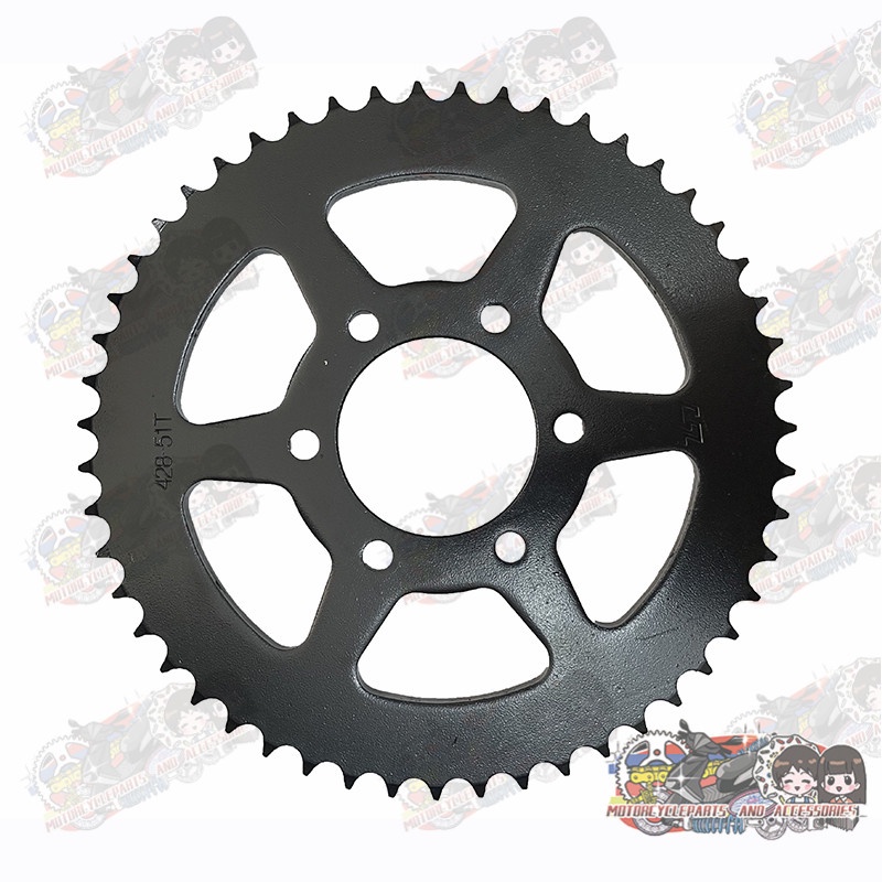 LJ Motorcycle 6 Holes Rear Sprocket WIND125, CT100 NEW, CT125(428 ...