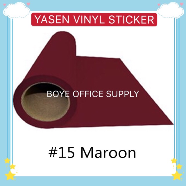 Yasen Vinyl Sticker #15 Maroon (25meters) | Shopee Philippines