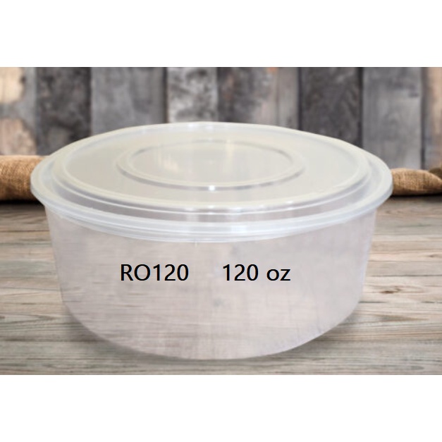 Plastic Microwaveable Container - Round - RO120 120 oz (10pcs / pack ...