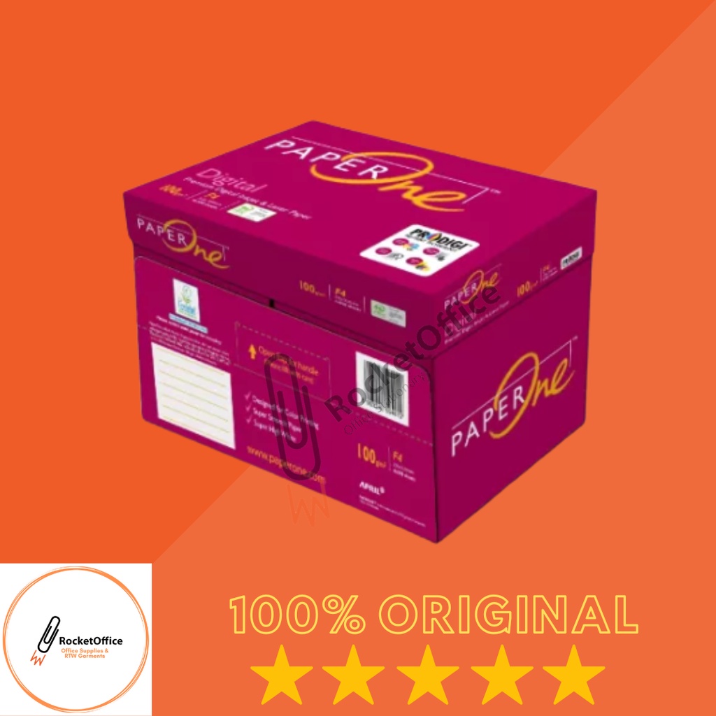 Paperone Bond Office Paper 100gsm PER BOX A4/Long/Short/A3 | Shopee ...