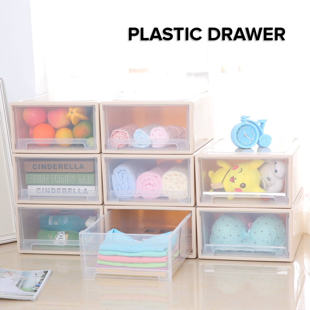 Multipurpose Stackable 1pc Plastic Drawer Organizer Office Desktop ...
