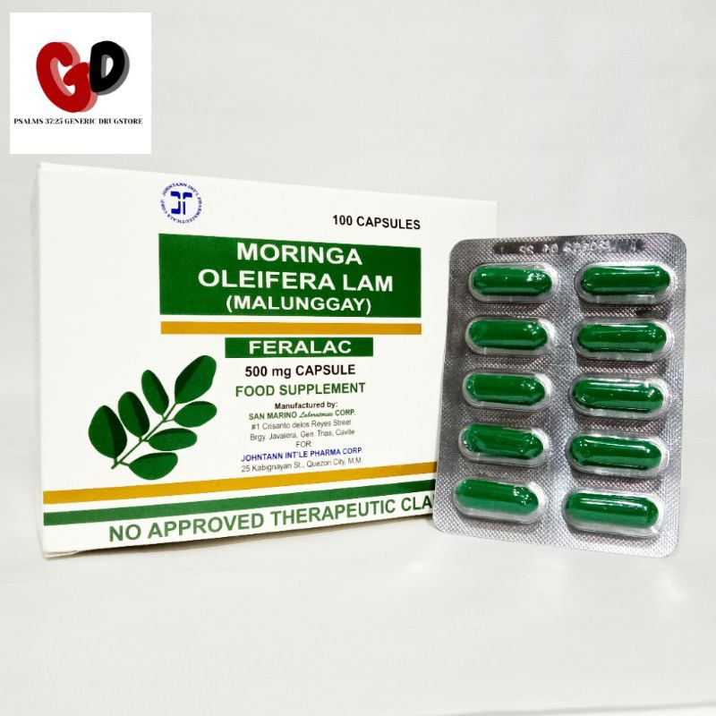 WESLEIF Moringa oleifera (Malunggay capsule) 500mg | Shopee Philippines