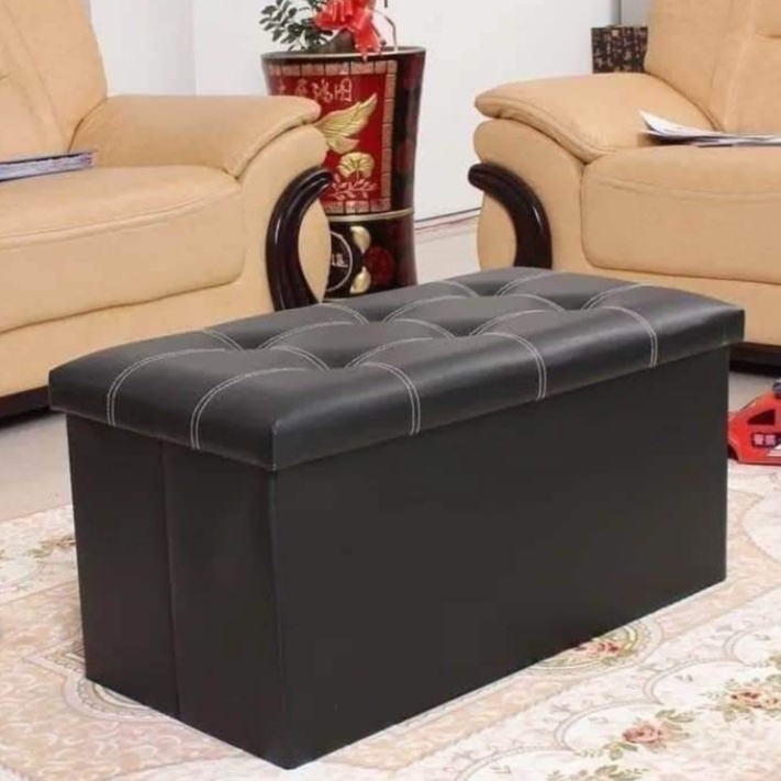 STAR-Foldable sofa storage stool leather box good quality rectangle ...