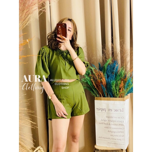 Mary Puff Terno - Aura Clothing | Shopee Philippines