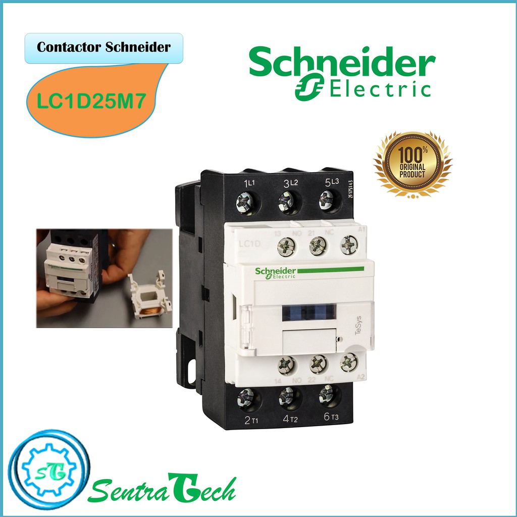 Original schneider LC1D25M7 AC220V 25A 3P contactor. Variations from Type LC1D25 | Shopee ...