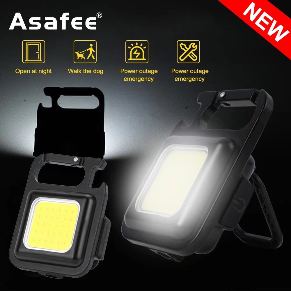 Portable Mini Keychain COB Work Light/ USB Rechargeable LED light ...