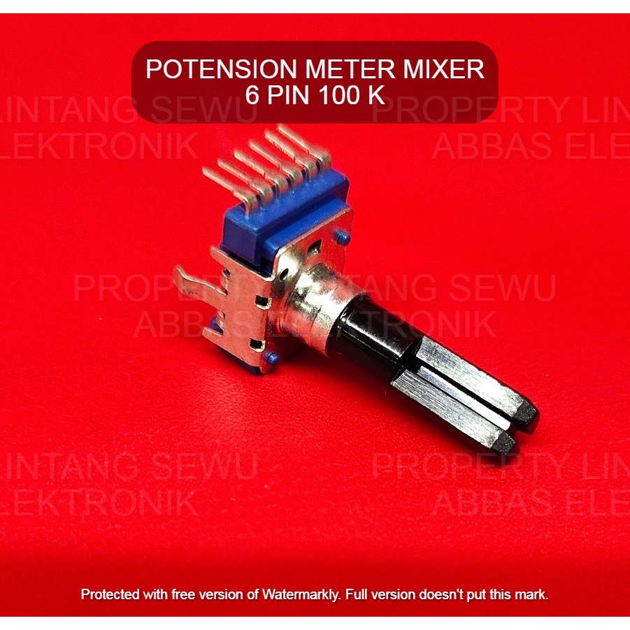 Potensio METER MIXER 6 PIN 6 FEET 100K 100 KILO OHM POTENSIO MIXER ...