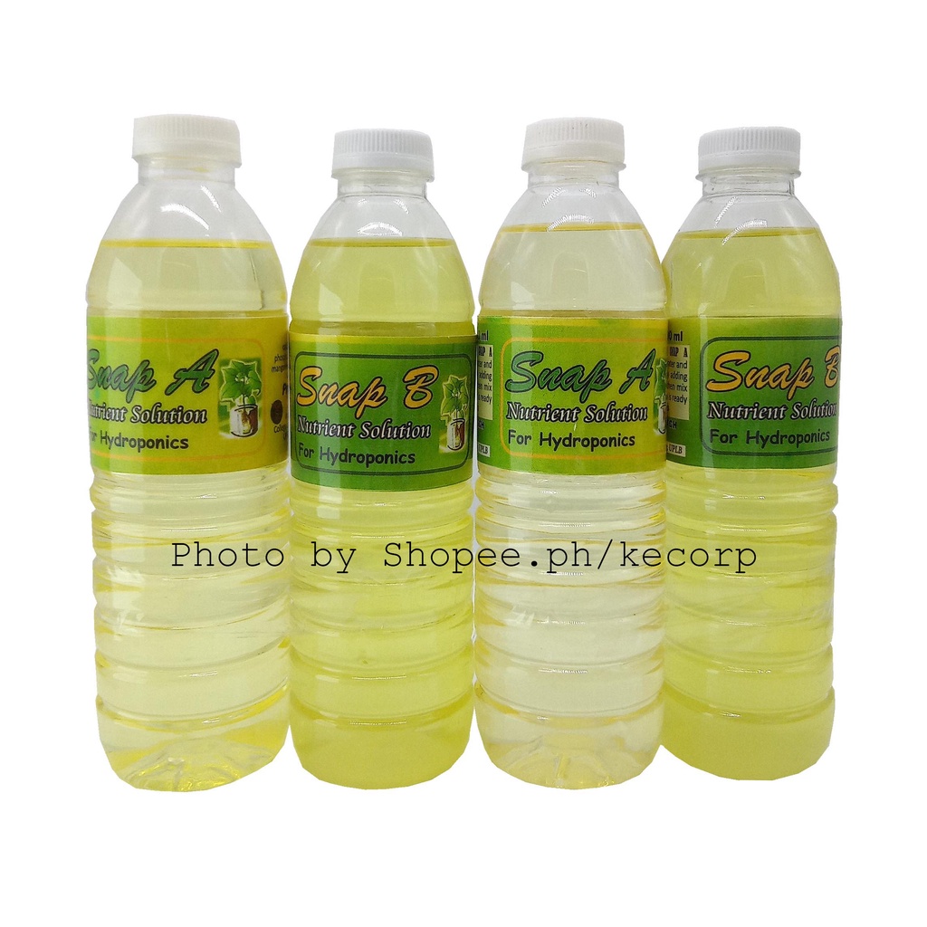 Snap Hydroponics Nutrient Solution 500ml Set (2pcs Bundle) KECORP_S1 ...