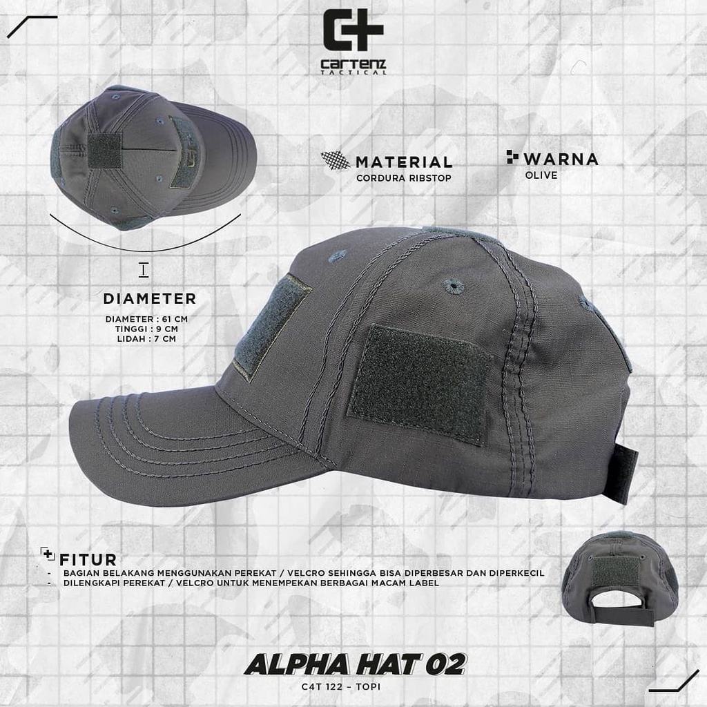 Alpha 02 Cartenz Tactical Men's Hat / Hat arei.store | Shopee Philippines