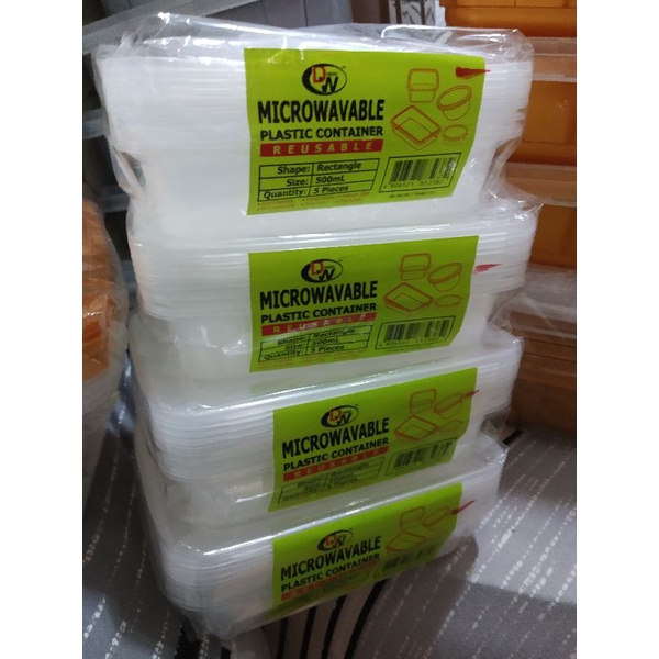 MICROWAVABLE PLASTIC CONTAINERS FOOD GRADE NON_TOXIC 250ml 500ml 750ml ...
