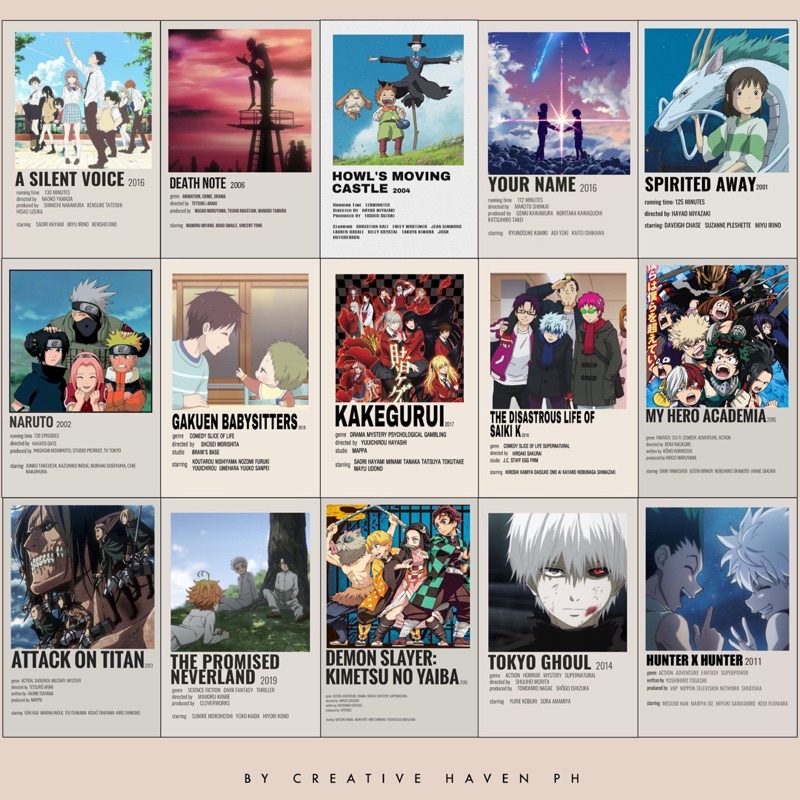 Minimalist Anime Poster (Manga, Manhwa, Webtoon) | Shopee Philippines