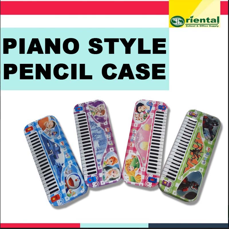 Metal Pencil Case in Piano Style with Multiplication Table 2Layer Tin ...