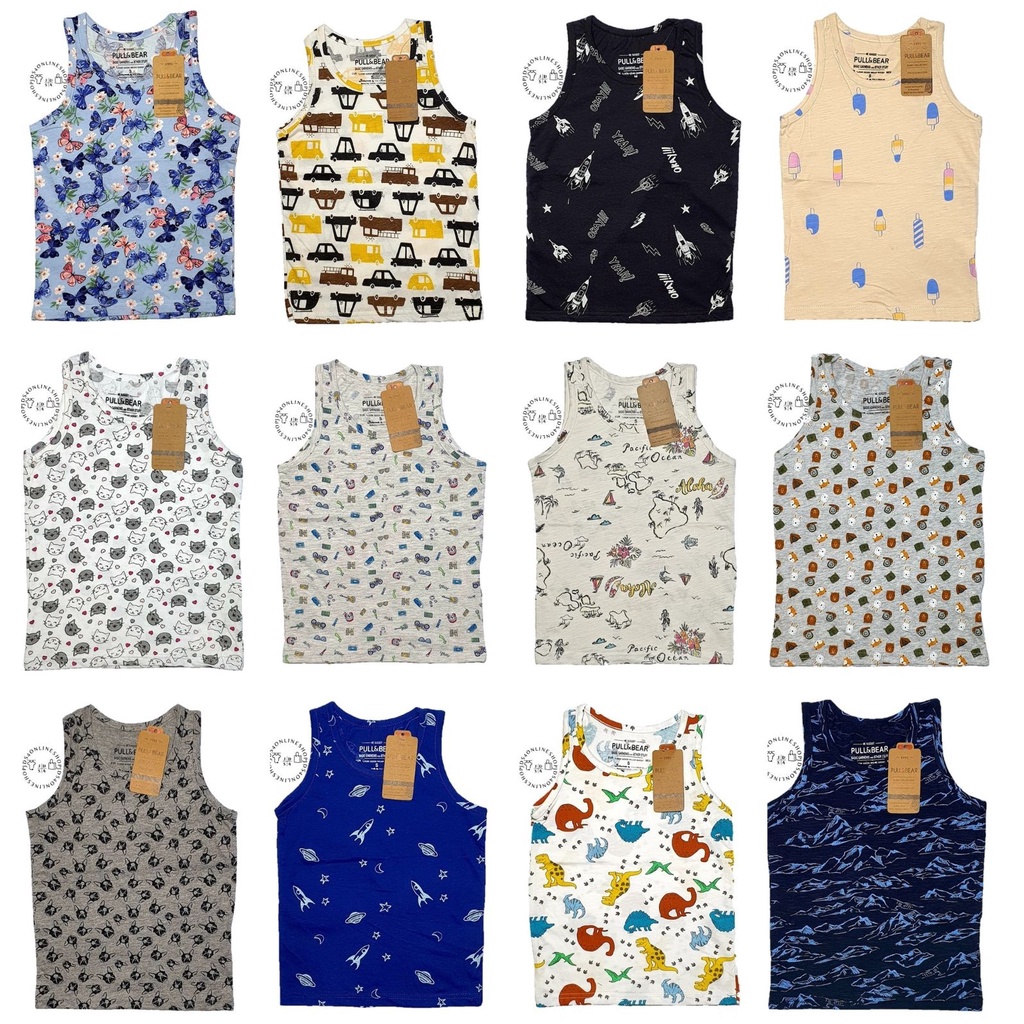 (#5)PULL AND BEAR KIDS SANDO UNISEX (w/freebie) | Shopee Philippines