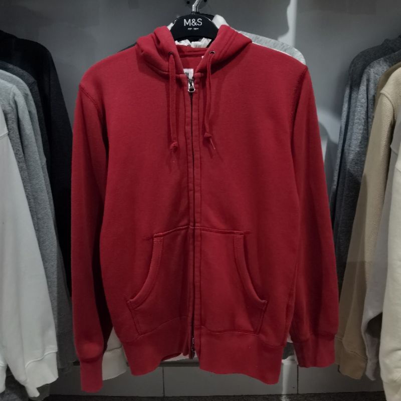 Uniqlo Basic Zip Hoodie (S fit M) | Shopee Philippines