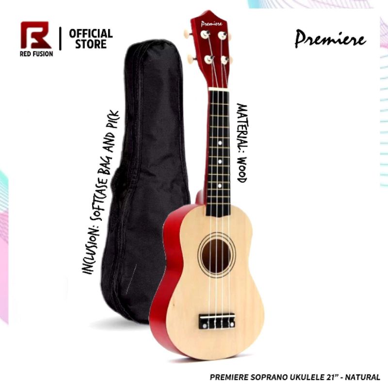 Premiere Soprano Ukulele (Natural) | Shopee Philippines