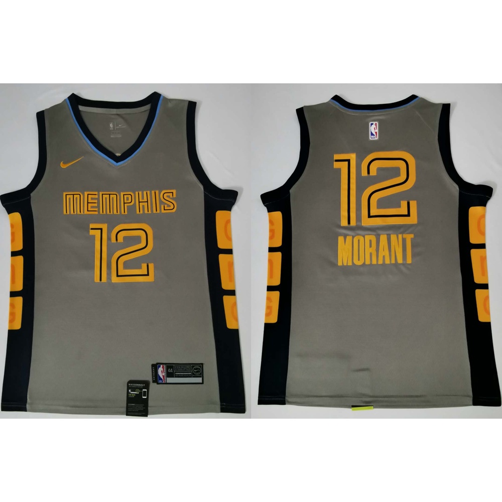 Memphis Grizzlies #12 Morant Jersey Embroidered NBA Basketball Shirt ...